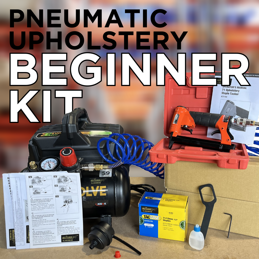 Upholstery Beginner Kit: Stapler, Compressor, Staples and Airline - Stapling & Nailing Ltd.