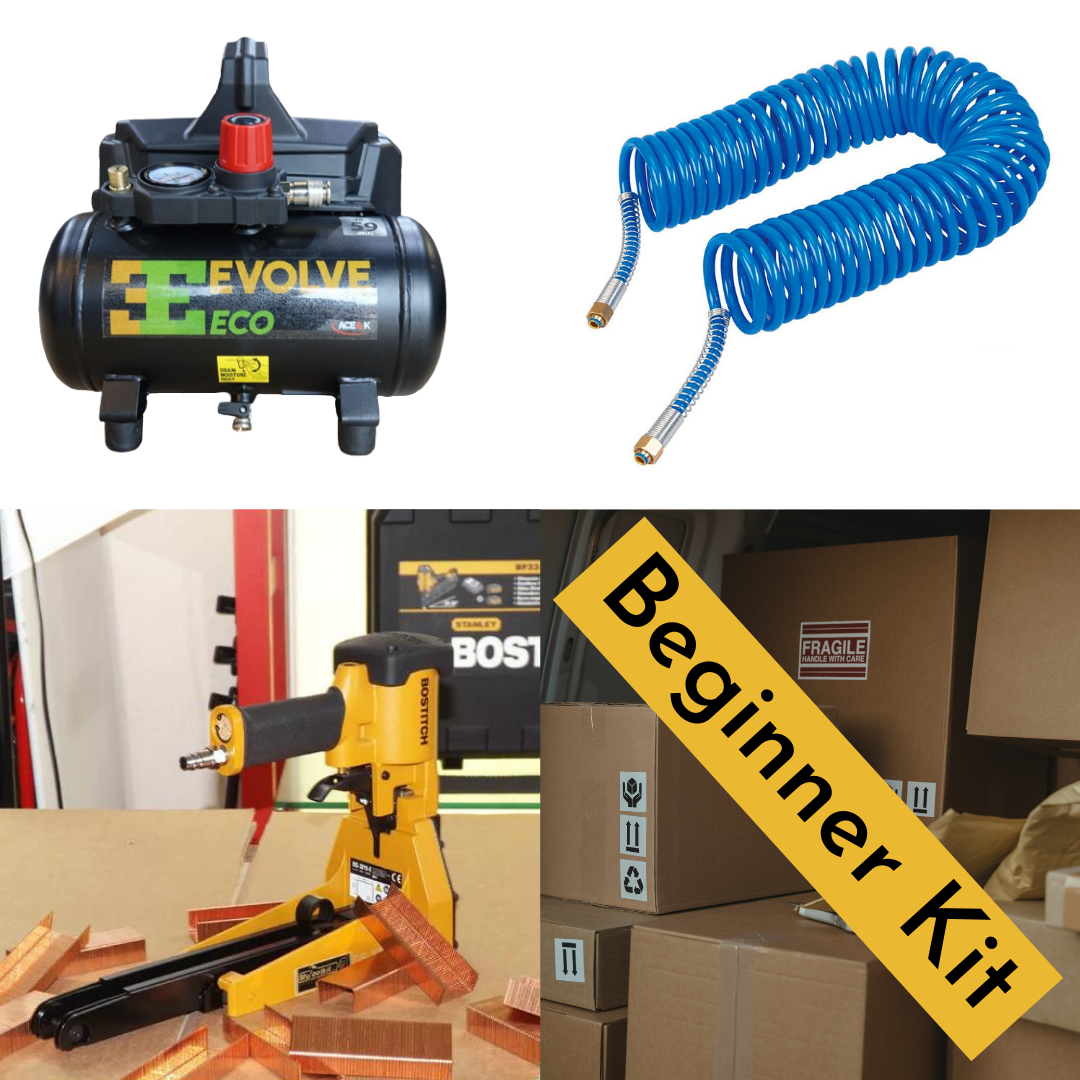 Packaging Beginner Kit: Air Stapler, Compressor and Airline - Stapling ...